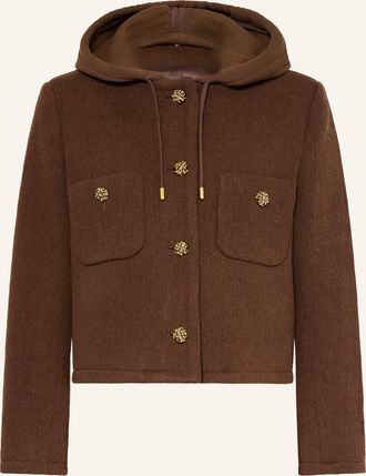BA&SH Ba&Sh Kastenjacke Mit Abnehmbarer Kapuze braun