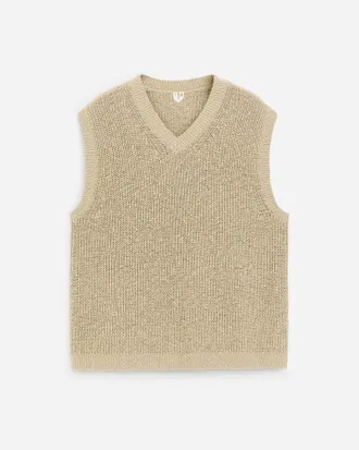 Arket Pullunder Aus Baumwolle Und Leinen -Beige