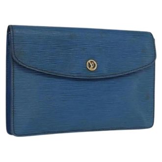 Louis Vuitton Pre-owned Vintage Leder Clutch - - Pre-owned - Damen - Blau - ONE SIZE
