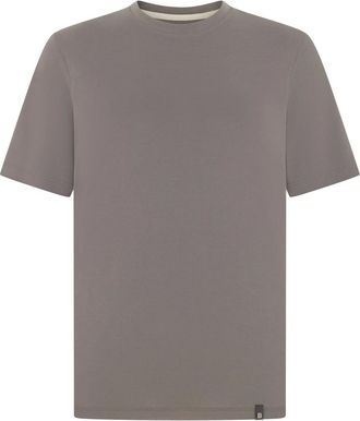 Boggi Milano Homme, Tops, Beige, Taille: 2XL T-shirt Piqu&eacute; Haute Performance avec Fil S.Caf&egrave;