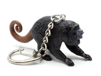 Miniblings Br&uuml;llaffe Affe Schl&uuml;sselanh&auml;nger Affen Klammerschwanzaffe Primat - Handmade Modeschmuck I Anh&auml;nger Schl&uuml;sselring Schl&uuml;sselband Keyring