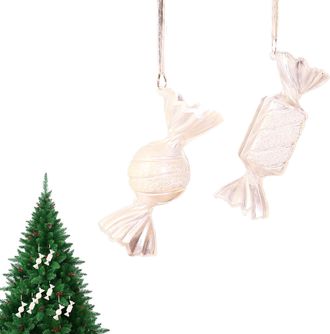 Generico Adornoo Dulce Crystal - Weihnachtsanh&auml;nger transparent, Anh&auml;nger mit Kristalleffekt, Weihnachtsbaumdekoration, ideal f&uuml;r Partys, Fenster, W&auml;nde und Wi
