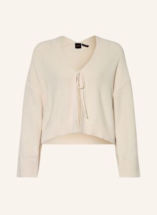 HUGO BOSS Strickjacke Forleans weiss