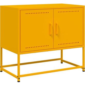 vidaXL TV-Schrank Senfgelb 68,5x39x60,5 cm Stahl Vidaxl