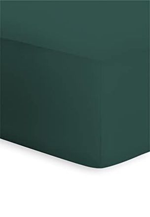 Bassetti Boxspring Spannbettlaken Uni Verde 703 aus Baumwolle und Elasthan in der Farbe Verde, Maße: 90cm x 190cm, 100cm x 220cm, 9314098