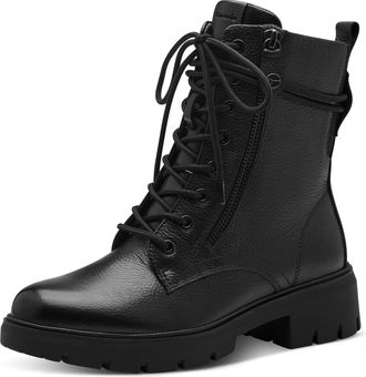 Tamaris COMFORT Damen Stiefeletten zum Schnüren mit Reißverschluss Herbst, Schwarz (Black), 37 EU