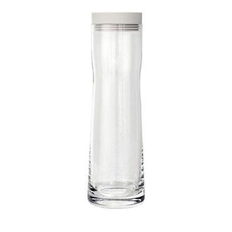 Blomus SPLASH- Wasserkaraffe aus Glas, Moonbeam, 1 Liter Fassungsverm&ouml;gen, Silikon / Edelstahldeckel, einfache Handhabung, (H / B / T: 29,5 x 9 x 9 cm, Farbe