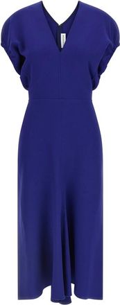 Victoria Beckham Femme, Robes, Bleu, Taille: 38 FR Edith Midi Dress