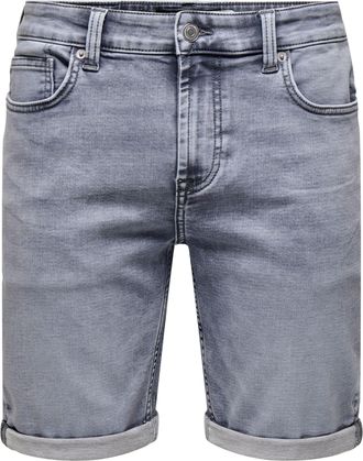 Only & Sons Male Jeans-Shorts ONSPLY Mittlere Taille Normal geschnitten Shorts