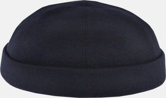 Hanseheld Docker Cap Blau Wolle Kurz Flach Docker-M&uuml;tze