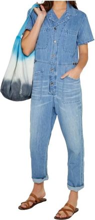 Five Jeans Five Jeans, Femme, Combinaisons et Ensembles, Bleu, Taille: 40 FR Eben Jumpsuit