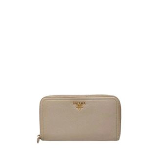 Prada Portefeuille en cuir pr&eacute;-poss&eacute;d&eacute; - Femme - Pre-owned - Beige - Taille: ONE Size