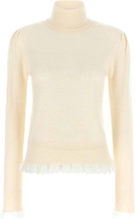 Ganni Rollkragenpullover - Wei&szlig;
