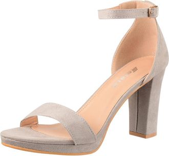 Elara Damen Pumps High Heels Chunkyrayan WW100 Grey-40