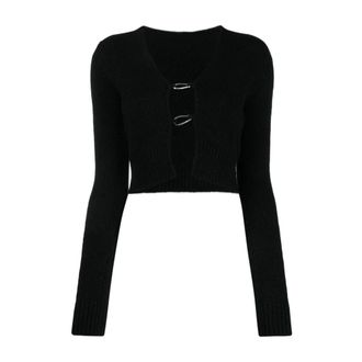 Heron Preston Femme, Tops, Noir, Taille: 40 FR Gilet Cardigan Ouvert