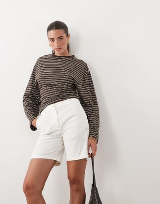 GANT short mom taille haute blanc coquille doeuf
