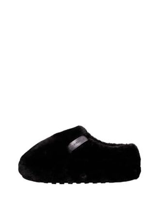 Calvin Klein Chaussons Femme Home Anke Slipper Fur Fourrure, Noir (Triple Black), 37