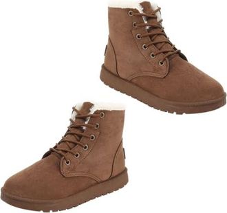BESPORTBLE Neige pour Femmes Chaudes Bottines &agrave; Lacets Antid&eacute;rapantes Hiver Confortables