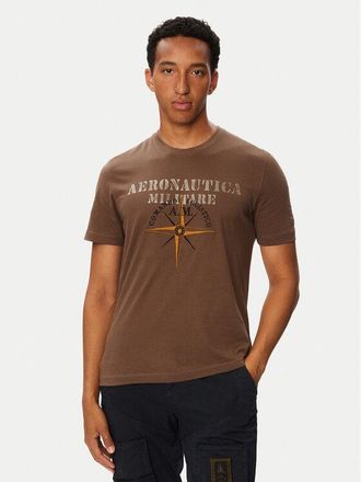 Aeronautica Aeronautica Militare T-Shirt 262TS2582UJ00750 Braun Regular Fit