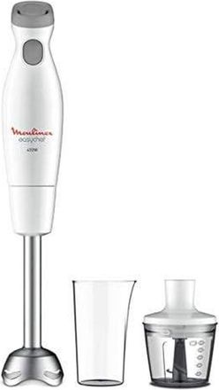 Moulinex Easychef Stabmixer 2-in-1, 450 W Leistung, obust, robust, Zelkrom Klingen, 800 ml Becher und 500 ml Zerkleinerer, 2 Geschwindigkeitseinstellungen, Spr