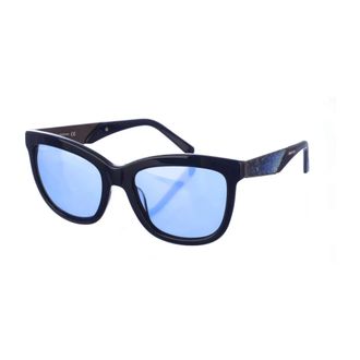 Swarovski Femme, Accessoires, Bleu, Taille: ONE Size Lunettes de soleil ovales avec d&eacute;tails en cristal