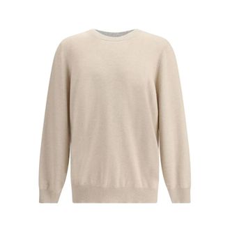 Brunello Cucinelli Kaschmirpullover mit monochromem Muster - - Knitwear - Herren - Beige - 3XL