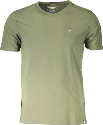 Aeronautica Gr&uuml;nes Baumwoll Outdoor T-Shirt- V-Ausschnitt - - Tops - Herren - Gr&uuml;n - M