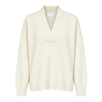 Kaos Kaos - Pull en maille &agrave; col en V - Femme - Pulls - Beige - Taille: 38 FR