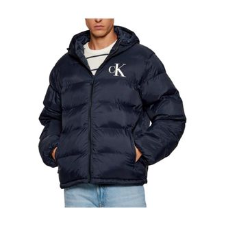 Calvin Klein Homme, Vestes, Bleu, Taille: M LS Nylon Monogram Puffer