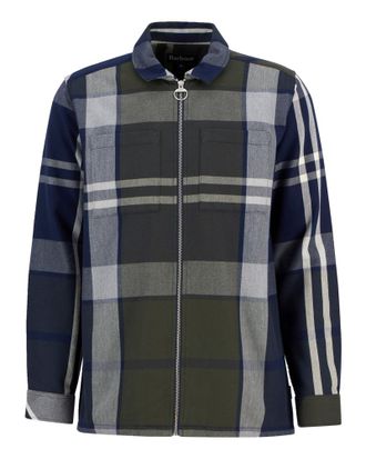 Barbour Overshirt aus Baumwollcanvas mit Tartan-Muster, Tailored Fit in