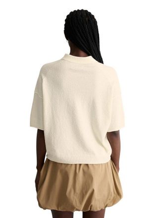 Marc O'Polo Denim Poloshirt aus Crinkled Organic Cotton-Mix