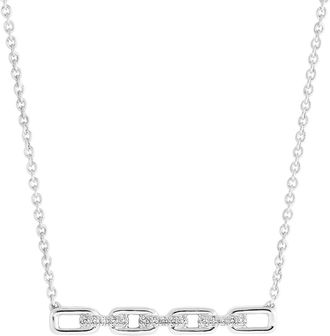 Edenly Halskette Auge des Orients - Kubanische Kettenglieder - 18 Karat Weißgold und Diamanten