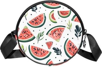 Generic Petit sac &agrave; bandouli&egrave;re Circle pour femme, sac &agrave; bandouli&egrave;re past&egrave;que avec fermeture &eacute;clair, bretelles r&eacute;glables, sac &agrave; main rond d&eacute;contract&eacute; pour fem
