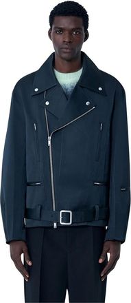 Jil Sander Homme, Vestes, Noir, Taille: XL Veste Ceinturée