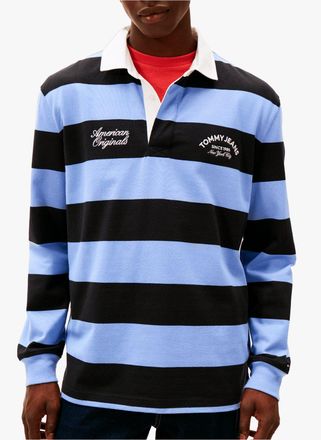 Tommy Hilfiger Polo ray&eacute; esprit rugby manches longues