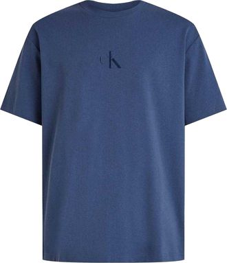 Calvin Klein T-Shirt f&uuml;r Herren, Rundhalsausschnitt, Regul&auml;r (Ozeanblau)