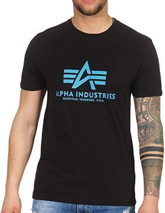 Alpha Industries Alpha Indutries Basic T-Shirt T-Shirt pour Homme Black/Blue