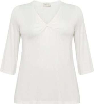 Kaffe Curve Femme, Tops, Blanc, Taille: 44 FR KCwinni T-Shirt manches 3/4