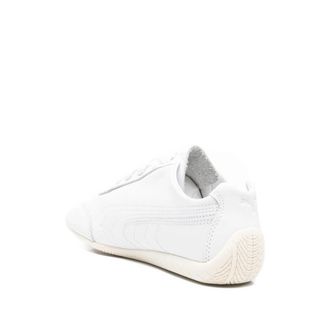 Puma Calf Leather Low-Top Sneaker - White
