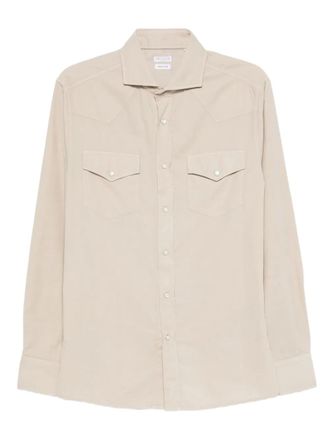 Brunello Cucinelli t-shirt en coton à poches - Tons neutres