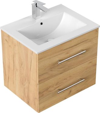 Magnolia Home Badm&ouml;bel Firenze 60 SoftClose Farbe Eiche Gold