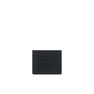 Maison Margiela Homme, Accessoires, Noir, Taille: ONE Size Porte-cartes en cuir grain&eacute;