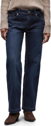 Street One Damen 3716718 Straight Leg Jeans, deep Indigo Washed, 26W/ x 30L