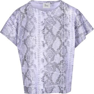 8pm 8Pm, Femme, Tops, Gris, Taille: 42 FR T-shirt Nairobi Stampa Snake