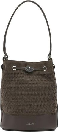 Zanellato Beuteltaschen - Textured Leather Shoulder Bag With Accents - Gr. unisize - in Schwarz - f&uuml;r Damen