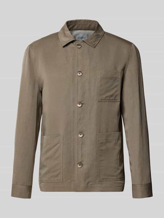Roy Robson Regular Fit Hemdjacke aus Lyocell-Mix mit Leinen-Anteil