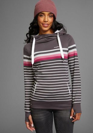 Kangaroos Kapuzensweatshirt Langarm mit Daumenl&ouml;chern, bequem geschnitten und h&uuml;ftbedeckend