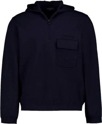Emporio Armani Herren Troyer blau Viskose unifarben