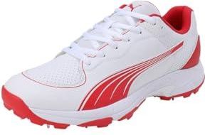 Puma Homme Pointe 24,2 Basket, Blanc Rouge, 40.5 EU