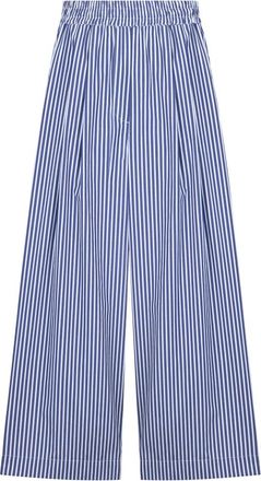 Max Mara Femme, Pantalons, Bleu, Taille: 40 FR Ottone Stripe Wide Pantalons